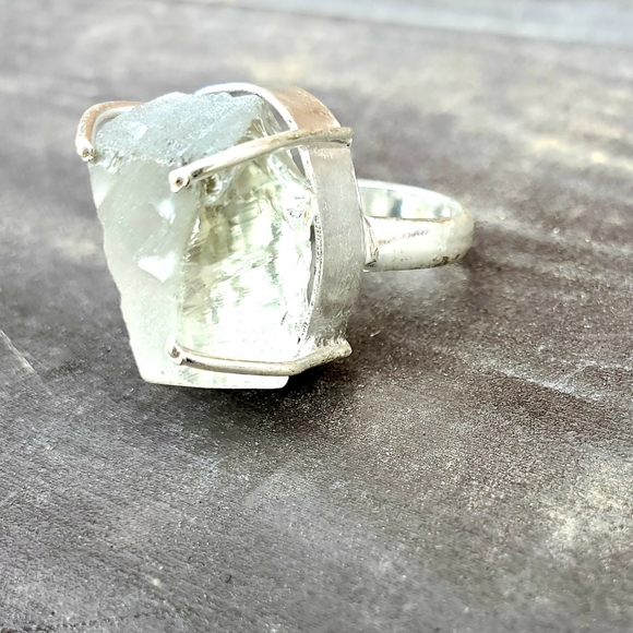 Handmade | Jewelry | New Natural Crystal Quartz Silver Ring | Poshmark